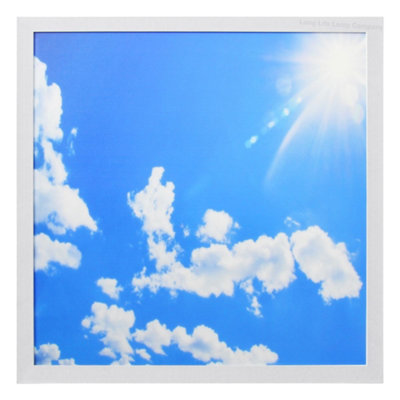 40w Blue Sky LED Ceiling Panel Light 600 x 600 Cloud Sun Scene