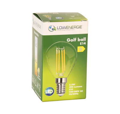 40w Equivalent LED Filament Light Bulb G45 Golf Ball E14 Screw 3.5w LED ...