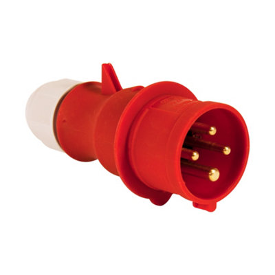415V 16 Amp Red 5 Pin Plug ERP104 Pack of 1