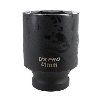 41mm Deep Impact Socket 3/4" Drive Single Hex 6 Point Chrome Vanadium Steel | DIY at B&Q