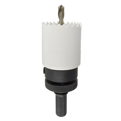 41mm HSS Hole Saw Holesaw Bi-Metal Blade Cutter Drill And Drill Adaptor ...