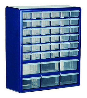 42 Multi Drawers Bin Rack Parts Organiser Storage Cabinet Toolcraft Box ...