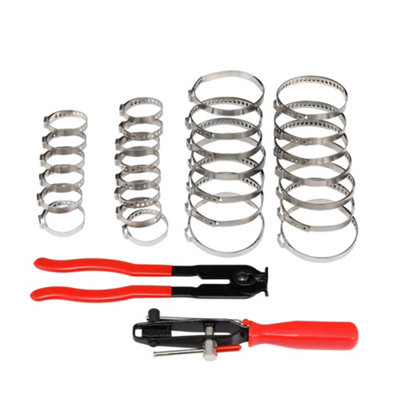 42 Pcs Universal CV Boot Clamp Tool Kit with Stainless Steel Clamps for ...