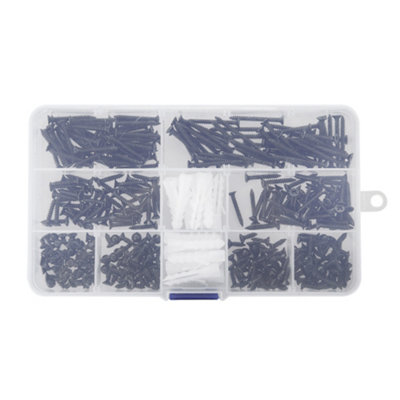 420Pcs Self-tapping Screws Black Assorted Set with Case