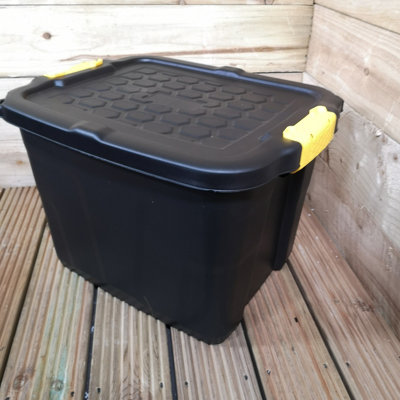 42L Heavy Duty Storage Tub Sturdy, Lockable, Stackable and Nestable ...