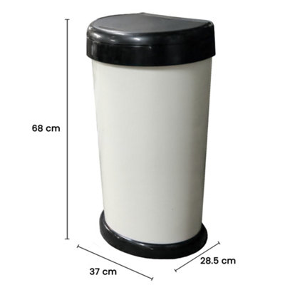 42L Moda Cream Touch Top Kitchen Bin Waste Rubbish Recycle Bin - D ...