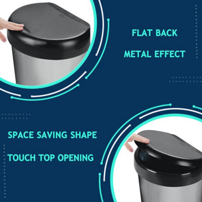 42L Moda Cream Touch Top Kitchen Bin Waste Rubbish Recycle Bin - D ...