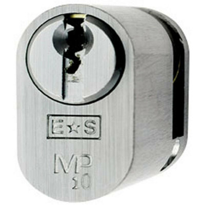 42mm Oval Single Cylinder Lock Master Key 10 Pin Polished Chrome Door Lock