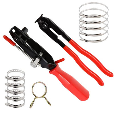 42PCS UNIVERSAL CV BOOT CLIPS KIT STAINLESS STEEL CV JOINT CRIMP CLAMP ...