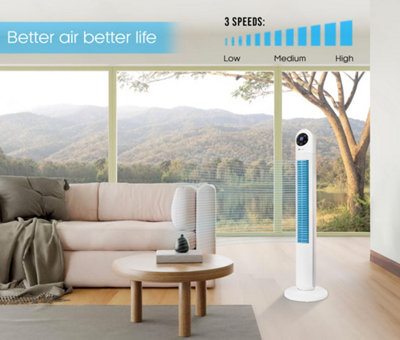 43 inch Tower Fan with Oscillation, Portable Cooling Tower Fan with Timer