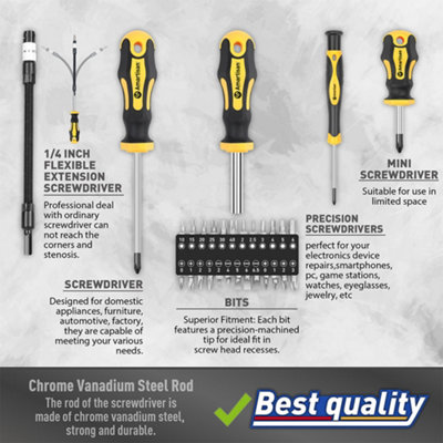 43-Piece Magnetic Screwdriver Set