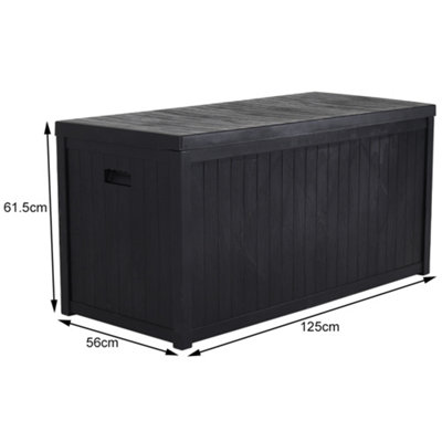 430L WATERPROOF PLASTIC OUTDOOR GARDEN DECK STORAGE BOX PATIO UTILITY ...