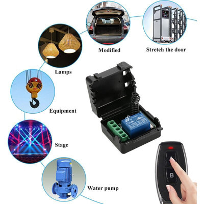 433MHz 12V 1CH Wireless Remote Switch With RF Transmitter Remote ...