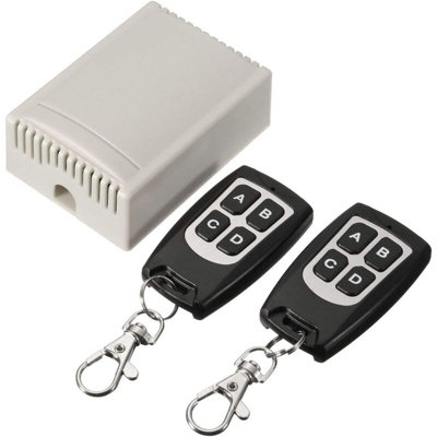433MHz wireless 12V 4 channel RF remote switch with 2 transmitters 1 ...
