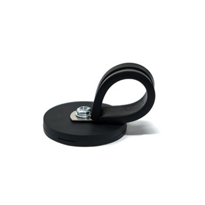 43mm dia x 6mm high Rubber Coated Cable Holding Magnet With 22mm Rubber ...