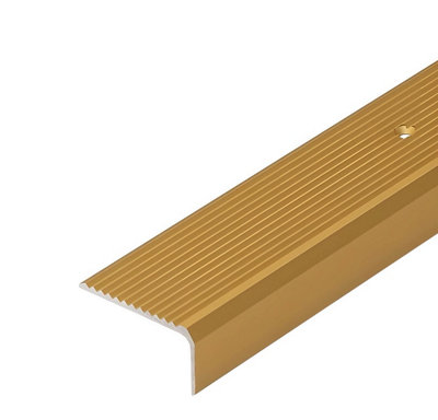 44 x 23mm Anodised Aluminium Anti Slip Ribbed Treads Stair Nosing N44S ...