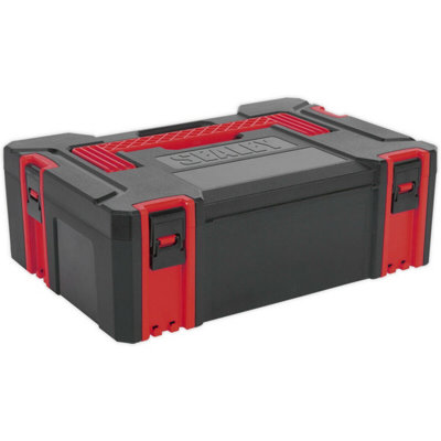 445 x 310 x 150mm Stackable Tool Box - Portable RED ABS Storage Case ...