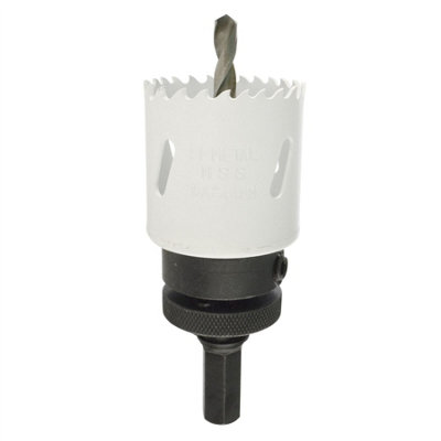44mm HSS Hole Saw Holesaw Bi-Metal Blade Cutter Drill And Drill Adaptor ...