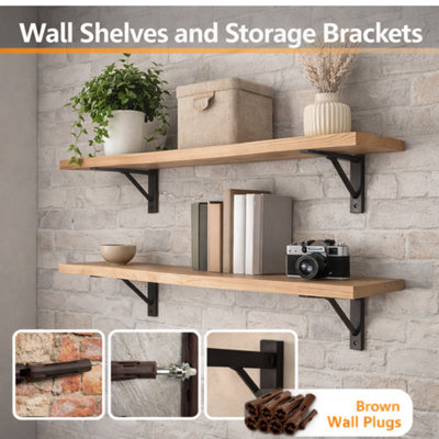 450 Pack Brown Wall Plugs Expansion Screw Fixings for Brick Stone and ...