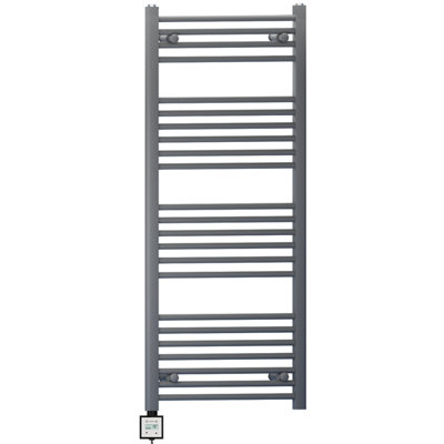 450 x 1200 mm Anthracite Grey Electric Bathroom Heated Towel Rail ...
