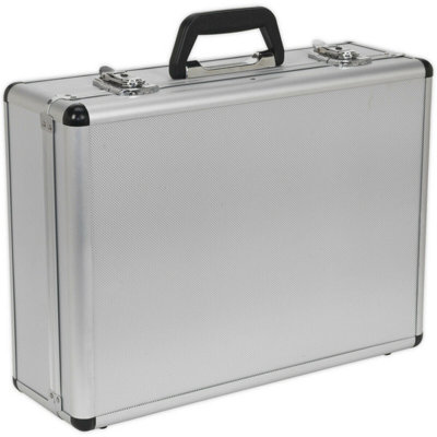 450 x 350 x 155mm Aluminium Tool Case & Electronics Storage Adjustable ...