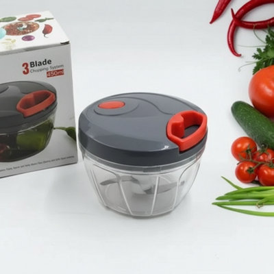 450ml Manual Pull String Vegetable Chopper and Food Processor
