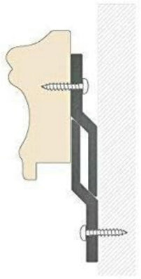 450mm Heavy Duty Z Bar Picture Mirror Hanger Kit with Fixings and ...