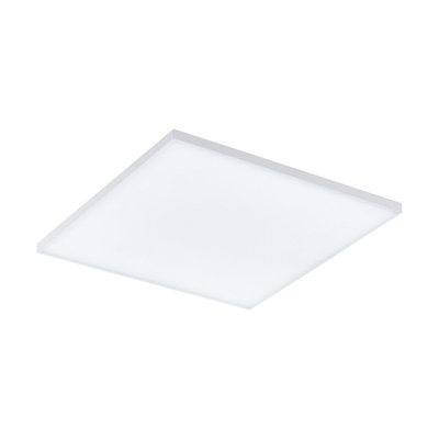450mm Modern Sleek Ceiling Light White Slim Square Low Profile 20W LED ...
