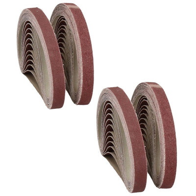 457mm x 13mm Mixed Grit Abrasive Sanding Belts Power File Sander Belt ...