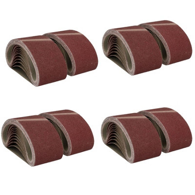 457mm x 75mm Mixed Grit Abrasive Sanding Belts Power File Sander Belt ...