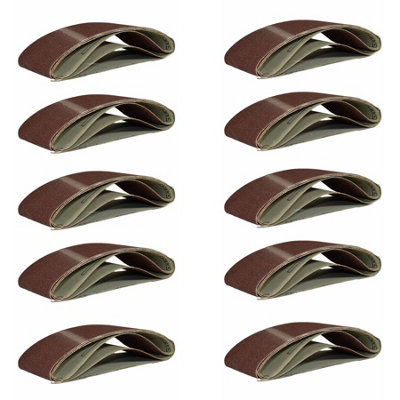 457mm x 75mm Mixed Grit Abrasive Sanding Belts Power File Sander Belt ...