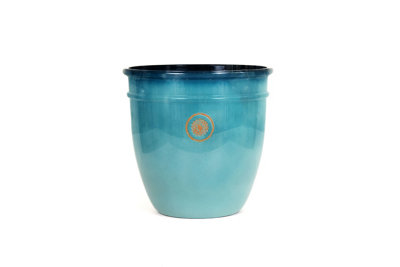 45cm Indoor Outdoor Hampton Planter Aqua