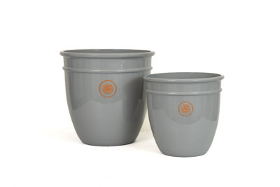 45cm Indoor Outdoor Hampton Planter Grey