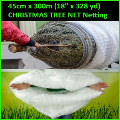 45cm x 300m CHRISTMAS TREE NET Netting Sleeve Hank Xmas Mono-filament ...