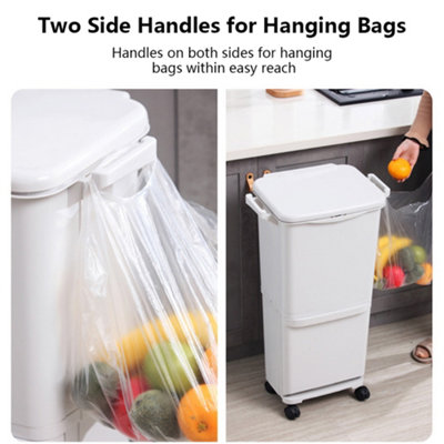 45L Double Compartment Trash Bin