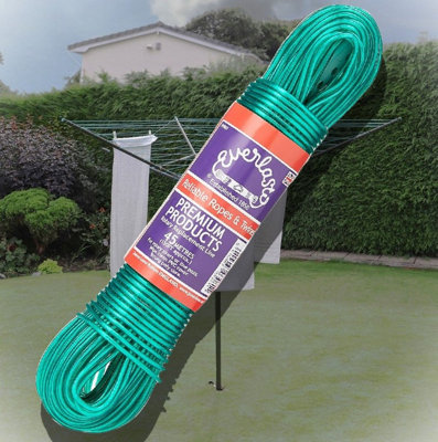 45m Replacement Rotary Airier Washing Line Everlasto Strong Poly Core ...