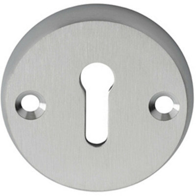 45mm Lock Profile Open Escutcheon 8mm Depth Satin Chrome Keyhole Cover ...