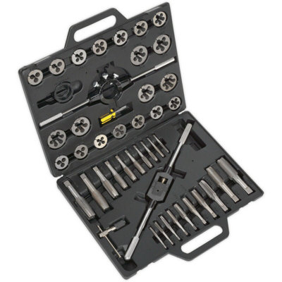 45pc Imperial Tap & Split Die Set - 1/4" to 1" - Manual Bar & Socket ...
