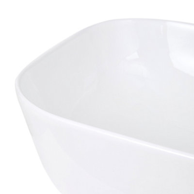 46cm W Rectangular Ceramic Countertop Basin with Central Drain Set