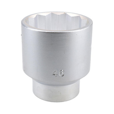 46mm 3/4" Drive Socket 12 Sided 68mm HGV Satin Finish Chrome Vanadium ...