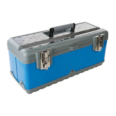 470 x 220 x 210mm Tough Toolbox Power Coated Steel Body Impact ...