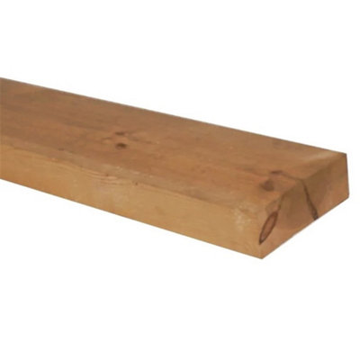 47mm x 100mm (4" x 2") Sawn Timber Carcassing Brown Pressure Treated ...