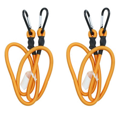 48" Bungee Rope with Carabiner Clips Cords Elastic Tie Down Fasteners ...