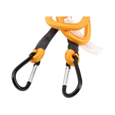 48" Bungee Rope with Carabiner Clips Cords Elastic Tie Down Fasteners 2pc