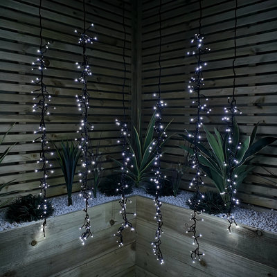 480 Cool White LED Outdoor Fairy Lights Tree Cascade Snowing Christmas ...