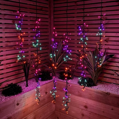 480 LED Outdoor Fairy Lights Tree Cascade Garden Christmas Decoration ...