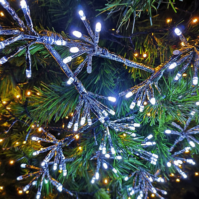 48cm Cool White Festive 160 LED Star IndoororOutdoor Christmas Decorations
