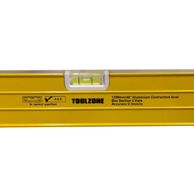 48in 1200mm Ribbed Spirit Level Aluminium Scaffolding Builders Milled ...