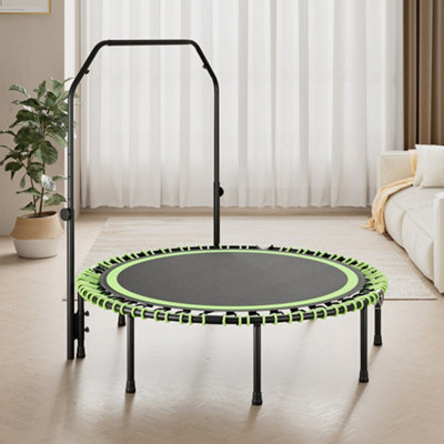 48in Bungee Cords Foldable Round Trampoline with Adjustable U-Handle ...