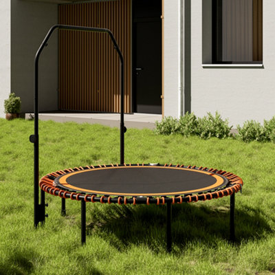48in Bungee Cords Foldable Round Trampoline with Adjustable U-Handle ...